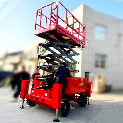 China Electric Lift Platform Small 6m 8m 10m 12m Scissor Lift Hydraulic Aerial Lifting Platform for sale