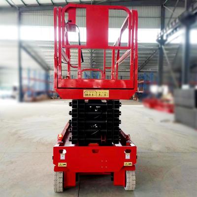 China Hot Sale Portable Hydraulic Electric Scissor Lift Elevator Movable Aerial Working Manlift with 320kg Load Capacity for sale