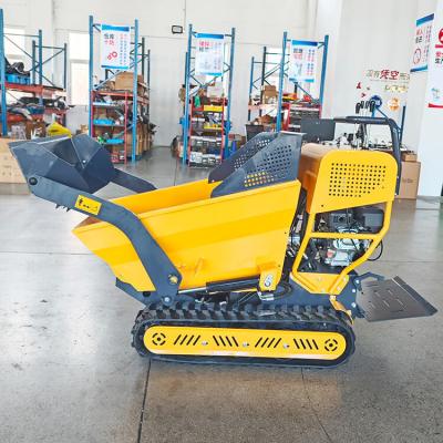 China Mini Truck Transporter Hydraulic Mini Dumper 500kg Mini Dumper Crawler Climbing Small Tracked Carrier Tractor for sale