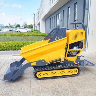 China Cheap Farm Crawler Mini Dumper Truck Hydraulic Skid Steer Trucks Lifting Self-Feeding Dumper for sale