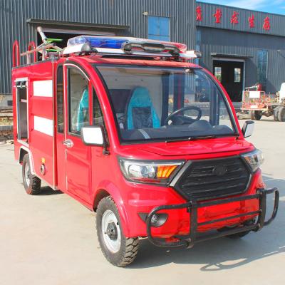 China Small Electric Four-Wheel Fire Truck Water Tank Diesel Fuel Environmentally Friendly Emergency Rescue Vehicle Village Use for sale