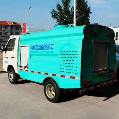 China Four Wheels Electric Sanitation Truck High Pressure Washing Car for Sale for sale