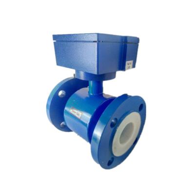 China 4-20ma output liquid digital electromagnetic flow meter battery for sale