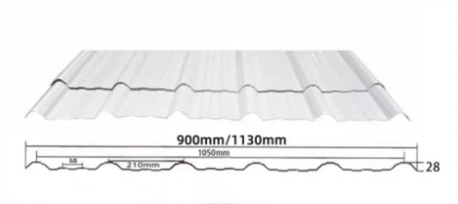 Heavy Duty Custom Length Plastic PVC/UPVC Roofing Tile