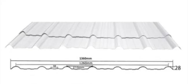 Heavy Duty Custom Length Plastic PVC/UPVC Roofing Tile