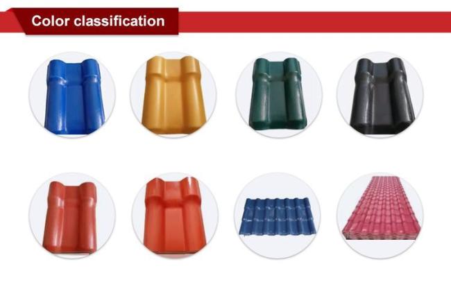Thermal Insulation Construction Material Espanola PVC Teja Spanish Roma Resin Roof Tile Price