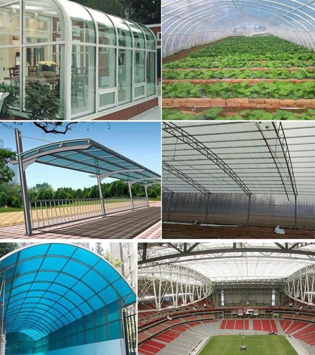 High Glossy Rain Protection Plastic Hollow Polycarbonate Sheets
