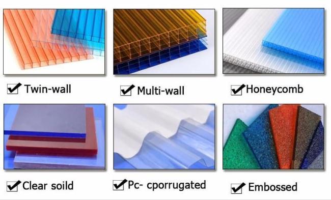 Polycarbonate Roofing Sheets High Surface Hardnessplastic Hollow Roof Tiles