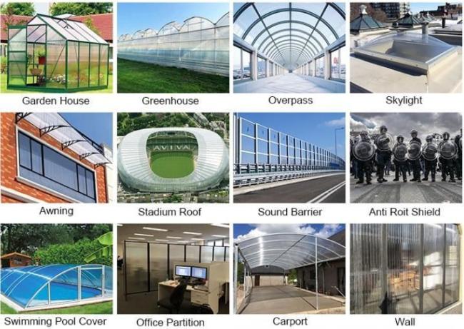 Building Material Lamina De Policarbonato PC Panel Color Polycarbonate Hollow Sheet Greenhouse Plastic Polycarbonate Sheets Price