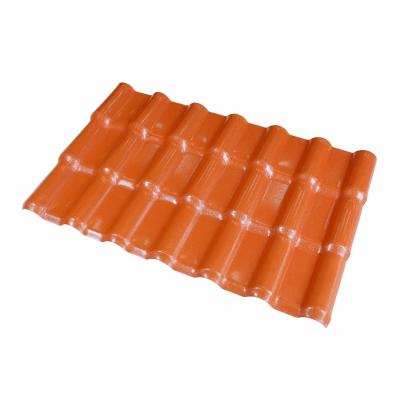 China Paquete Peso bruto 2.000 kg Tejas de plástico PVC Espanola ASA PVC cubierta española 1050 mm Techo de resina sintética en venta