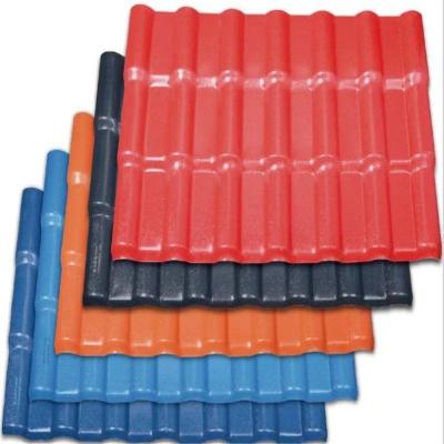 China EXW MOQ 200 Sqm Spanish PVC Roof Tile for PVC Teja Espanola Building Material Synthetic Resin Roofing Tile for sale
