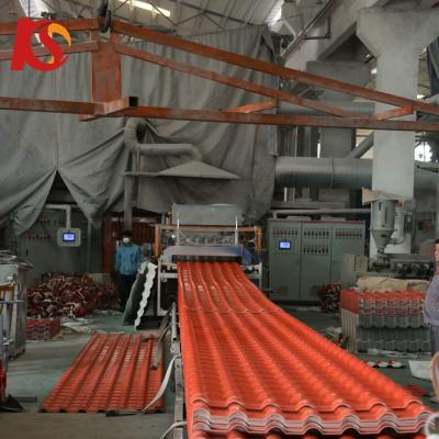 China 15 Years Color Lasting Synthetic Resin Teja Espanola PVC Roofing Tile with Fire Protection B1 for sale