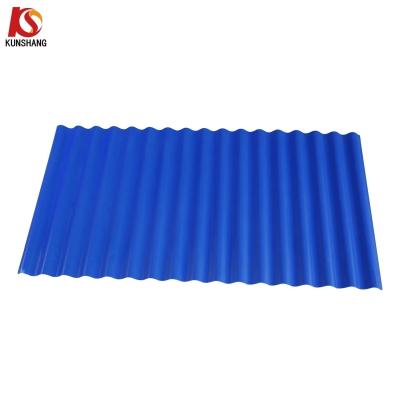 China Supply Tejas PVC Wave Roof Tile Anti-Corrosion Wave Type UPVC Roofing Sheet with 1130mm Width for sale