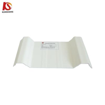 China Kunshang PVC Roof Tiles Eco-Friendly Customized Corrugated Plastic ASA Coated PVC Roof Roofing Sheets 1130mmx5900mm for sale