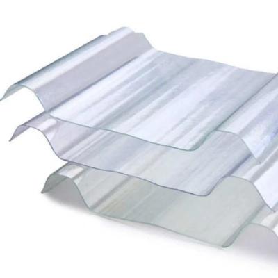 China Fiberglass Sheet Roofing Material Corrugated FRP Roof Sheet Panel for Station Molding Method Molding Width 720-1130mm for sale