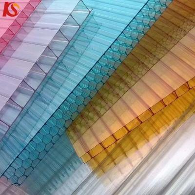 China Twin Wall PC Hollow Panels at Sun Sheets PC Embossed Sheets Multi-Wall Polycarbonate Hollow Sheet for Greenhouse for sale