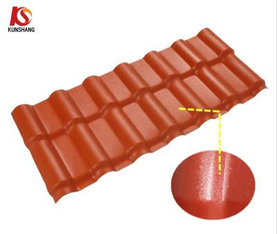 China Anti-corrosion Spanish style PVC Roof tile/cover for sale
