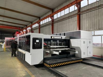 China 4 cores Impressão Slotting Die-Cutting Folder Glueing Strapping Box Making Line Machine à venda