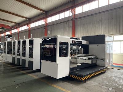 China 4 cores Impressão Slotting Die-Cutting Folder Glueing Strapping Box Making Line Machine à venda