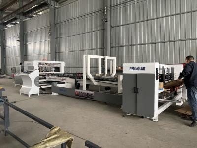 China 380V Automatic Paper Feeding Cardboard Box Gluing and Folding Machine for Operation for sale