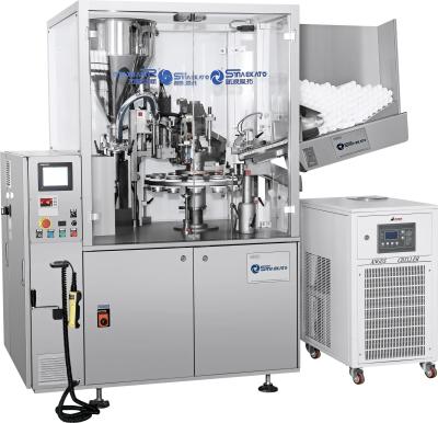 China Automatic Electric Filling&Sealing Machine Suitable for 200ml Liquid Soap and Oil Plastic Packaging with 1-Year Warranty for sale