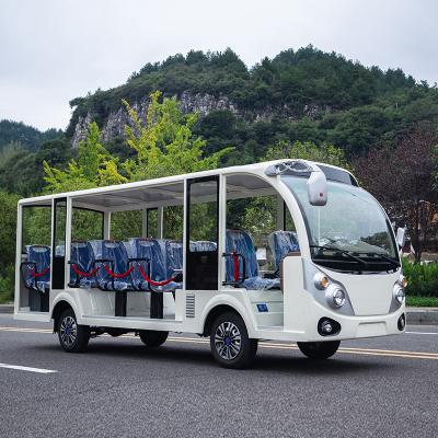 Cina 72v Lead Acid Maintannence Free Battery Operated Tourist Bus 14 Setas Electric Sightseeing Car in vendita