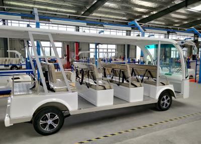 Cina Carrozzino facente un giro turistico elettrico del bus turistico della guida a sinistra bianca 11seats con la tonalità pieghevole della pioggia per la località di soggiorno in vendita