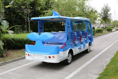 China 72V 5KW Passagier-billiges elektrisches Besichtigungs-Bus-Karikatur-Entwurfs-Elektroauto DC-System-14 zu verkaufen