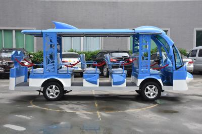 China 72V 5KW Passagier-billiges elektrisches Besichtigungs-Bus-Karikatur-Entwurfs-Elektroauto DC-System-14 zu verkaufen