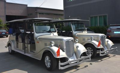 China Classic Open Top Sightseeing Bus 11-Sitzer Elektro-Oldtimer mit wartungsfreier Batterie zu verkaufen