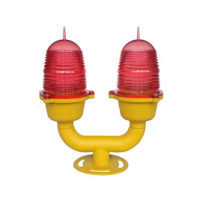 China Latest technology DC12V one flash one backup dual head L810 Aviation obstacle Led lamps for windfarm Chimney for sale
