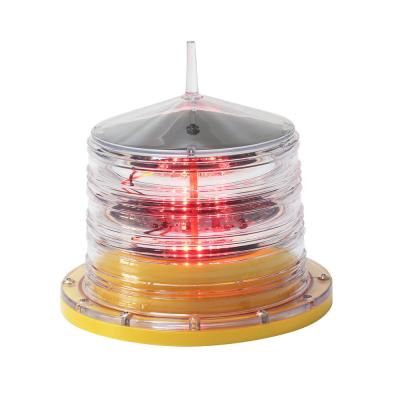 China Trend design built in solar panel low itensity type B aircraft warning lamp for towers crane chimney building for sale