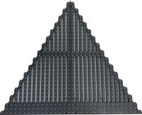China AC85V Triangle Transparent LED Mesh Screen 11520Hz for sale