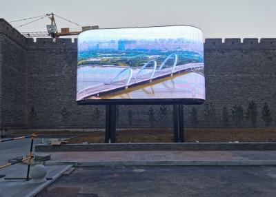 China Schermo principale flessibile all'aperto di P16 3906pixel/sqm Mesh Full Color Led Transparent for sale