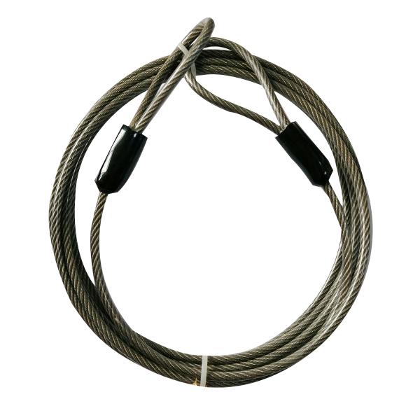Quality Vinyl Coated Wire Rope Assembly Security Cable Lock with Loop Ends and 6x7 for sale
