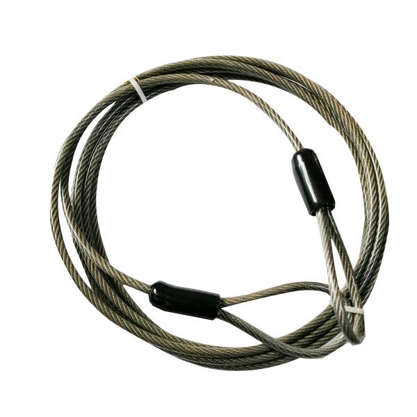 Quality Vinyl Coated Wire Rope Assembly Security Cable Lock with Loop Ends and 6x7 for sale