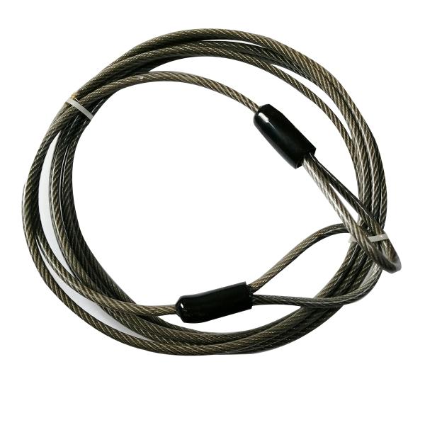 Quality Vinyl Coated Wire Rope Assembly Security Cable Lock with Loop Ends and 6x7 for sale