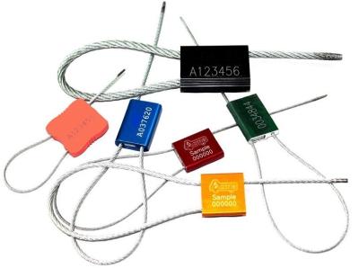 China Galvanized Non Preformed Wire Rope Container Security Seal Lock 1.8x300mm for sale