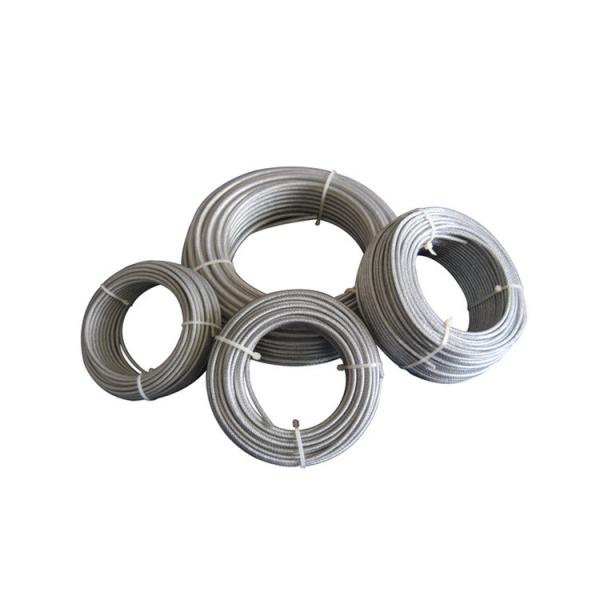 Quality 2.5-3.5mm Plastic Coated Steel Cable 3mm-10mm Wire Gauge 7X7 7X19 for sale