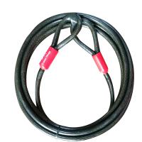 China PVC Coated Galvanized Wire Rope Security Cable Lock with Loop Ends for sale