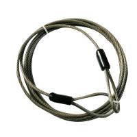 China PVC Coated Galvanized Wire Rope Security Cable Lock with Loop Ends for sale
