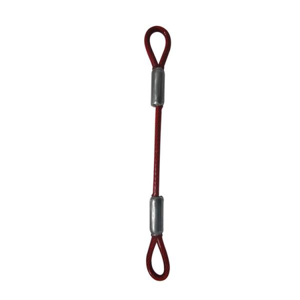 Quality PVC Coated Galvanized Wire Rope Security Cable Lock with Loop Ends for sale