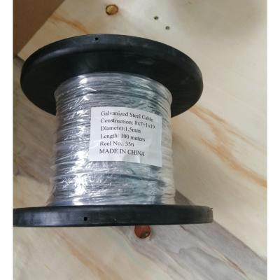 China 1.5mm 1.8mm Car Glass Door and Window Steel Wire Rope for sale