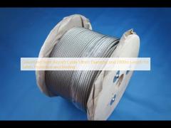 Galvanized Steel Aircraft Cable 1.8mm Diameter and 2000m Length for Safety Protection and Binding
