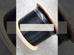 7x19 Structure 6mm Black  Nylon Coated Gym Cable with 2400 lbs Breaking Strength and 1000m Length