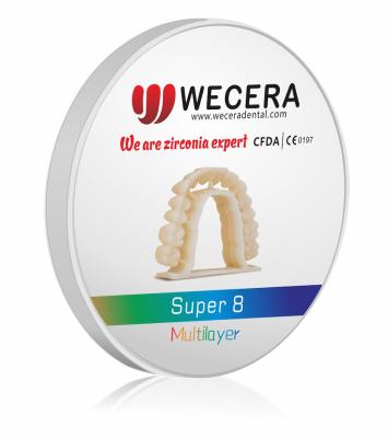 Cina 6.0-6.3 g/cm3 Densità Dental Zirconia Block per Amann Girrbach Beneficio del sistema in vendita