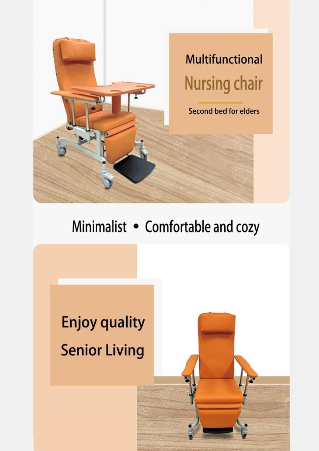 Adjustable Flat Hospital Blood Transfusion Chair