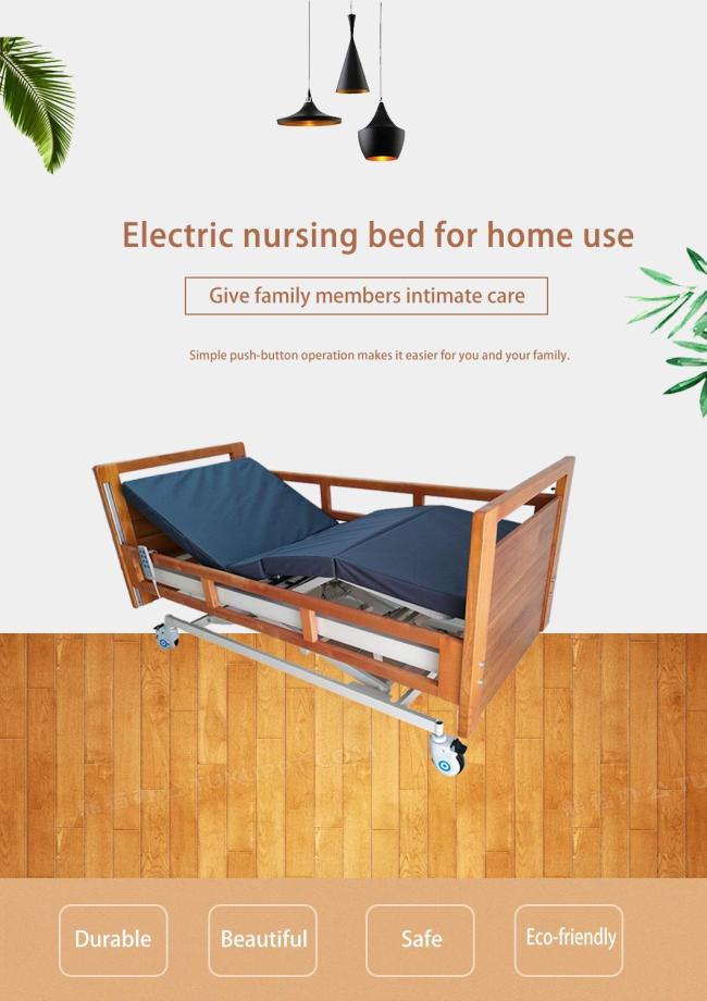 High-Quality Electrically Operated Wooden Bed with Rising Function