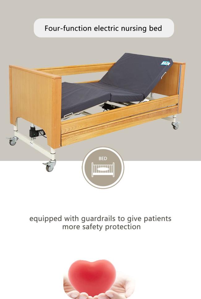 Structure Upgrade Versatile Electric Bed with Four Functions for Home Care