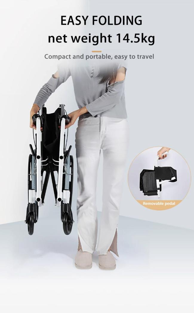 High Quality Cheap Lightweight Durable Folding Manual Aluminum Wheelchair
